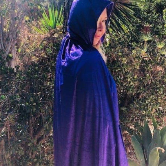 Jackets & Coats | Purple Velvet Capehooded Cloakhooded Cape | Poshmark
